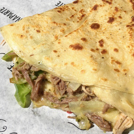 Have you tried our April crepe-of-the-month yet? Mojo Crepe: carnitas ...