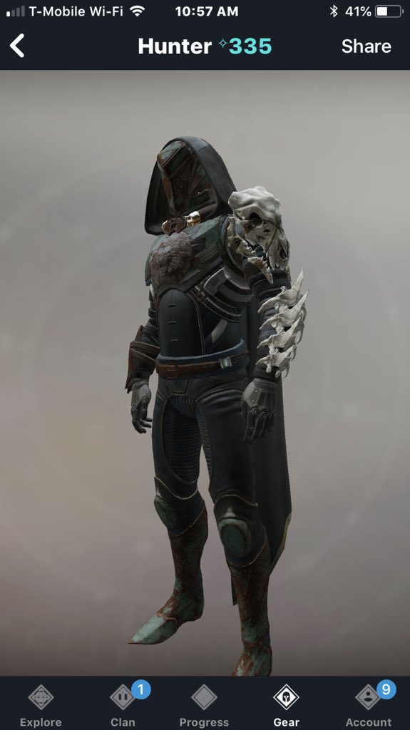 Destiny Hunter Cloak Progression
