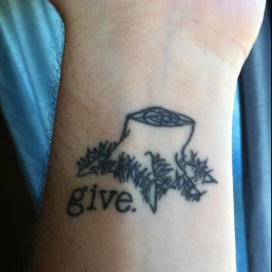 The Giving Tree Stump Tattoo