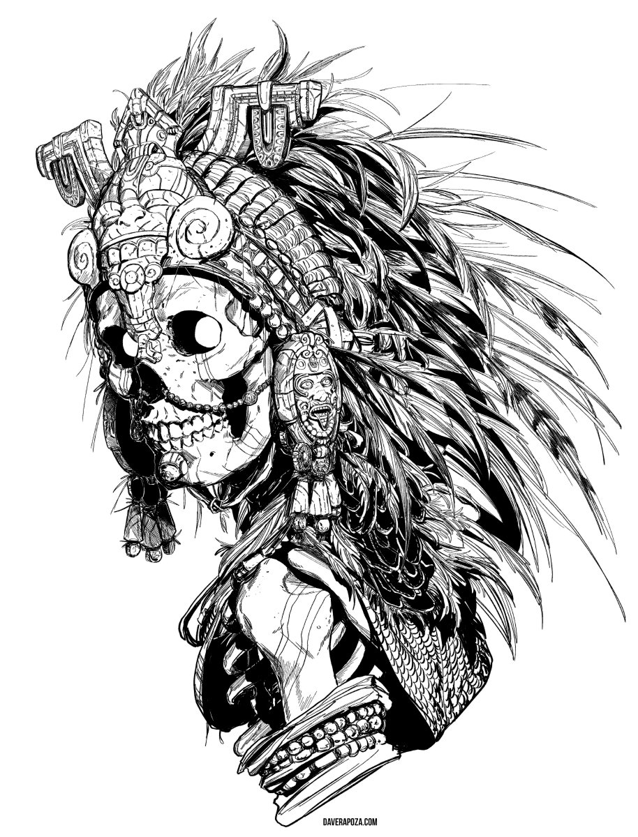 Aztec Line Art