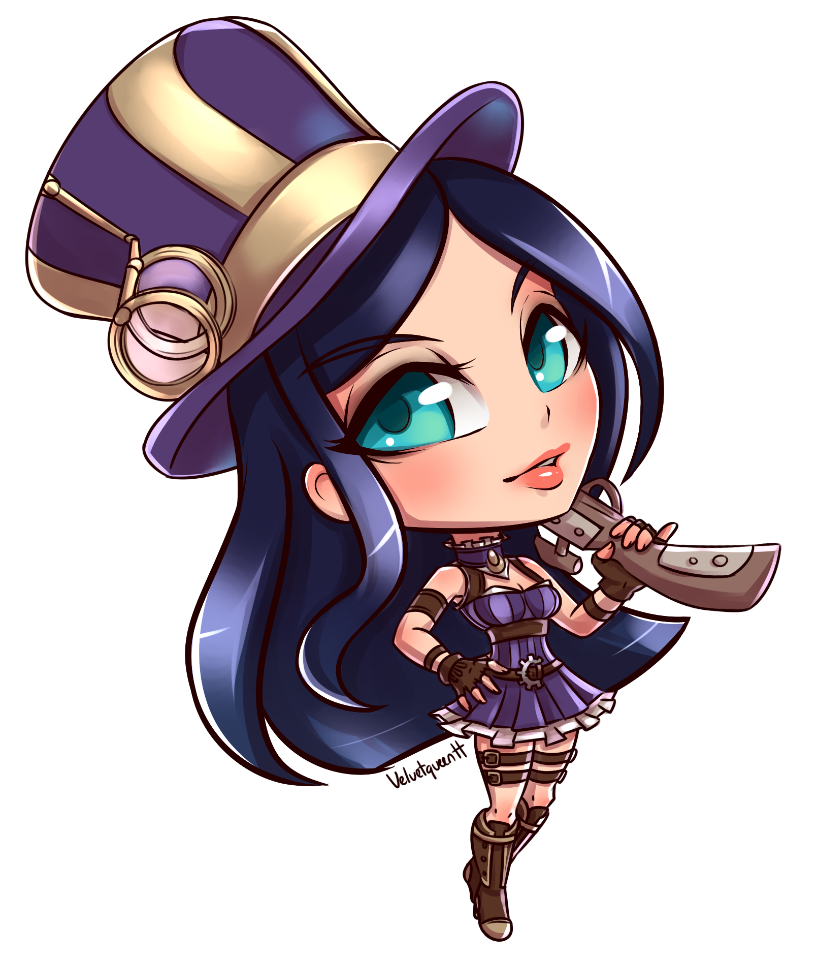 League Of Legends Caitlyn Chibi