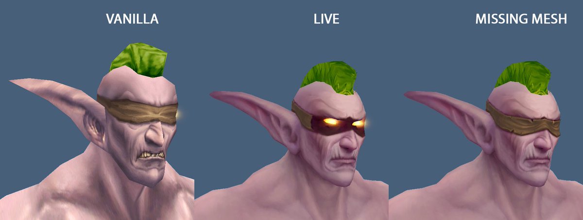 they finally fixed the blindfold eyes option for night elf males on the ... they finally fixed the blindfold eyes option for night elf males on the ...