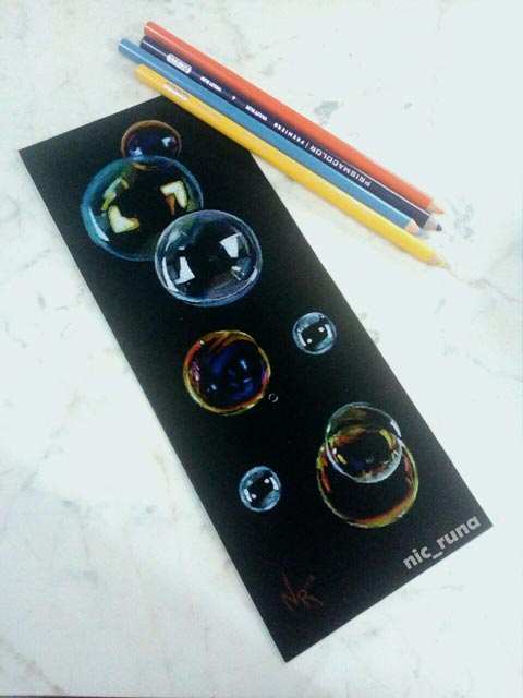 Bubbles Drawing In Pencil