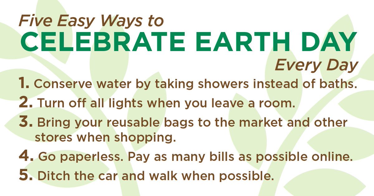 Grand Valley Power on Twitter: "It’s Earth Day! Help conserve energy ...
