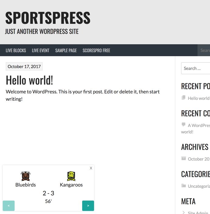 Igor Benić on Twitter: "Working on a big update for "Live Scores for #SportsPress", a #WordPress ...