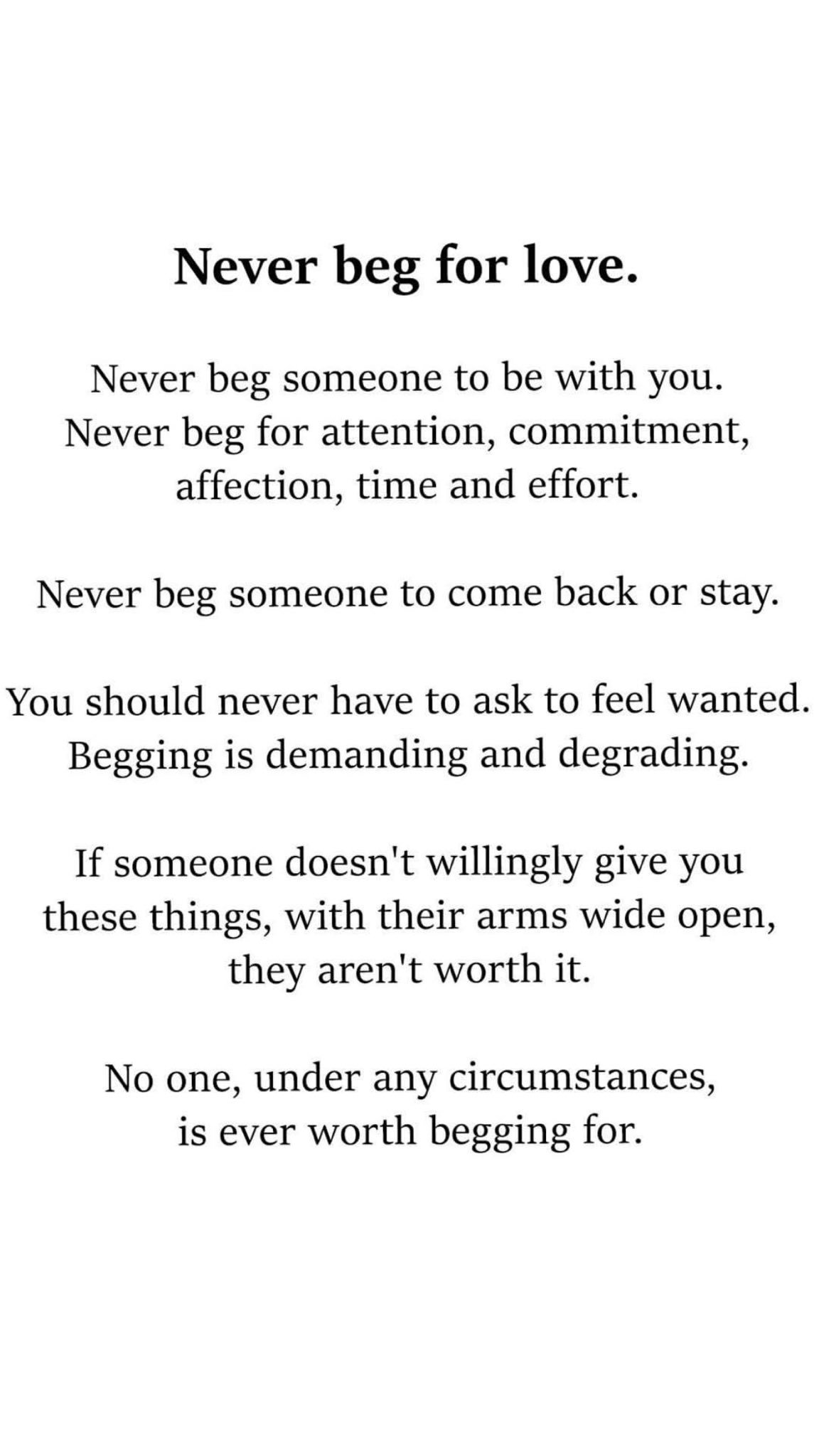 Quotes Never Beg For Time