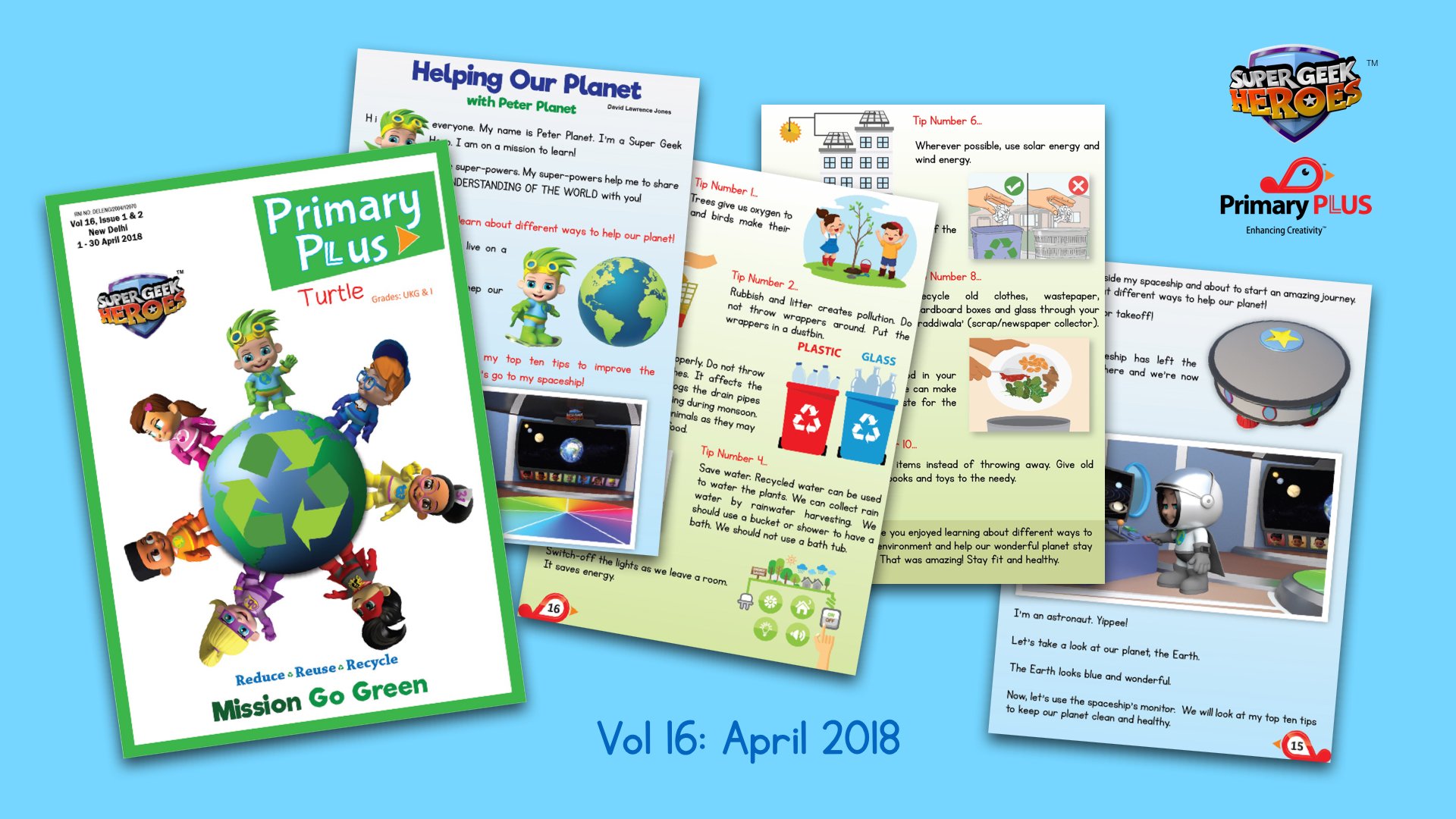 Super Geek Heroes on Twitter: "Primary Plus Turtle feature @supergeekheroes on front cover of ...