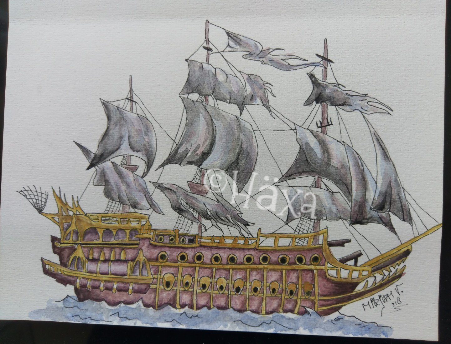 Flying Dutchman Ship Drawing