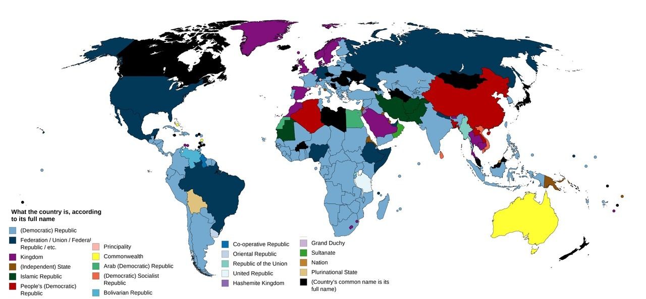 OnlMaps on Twitter: "How countries describe themselves in their full ...