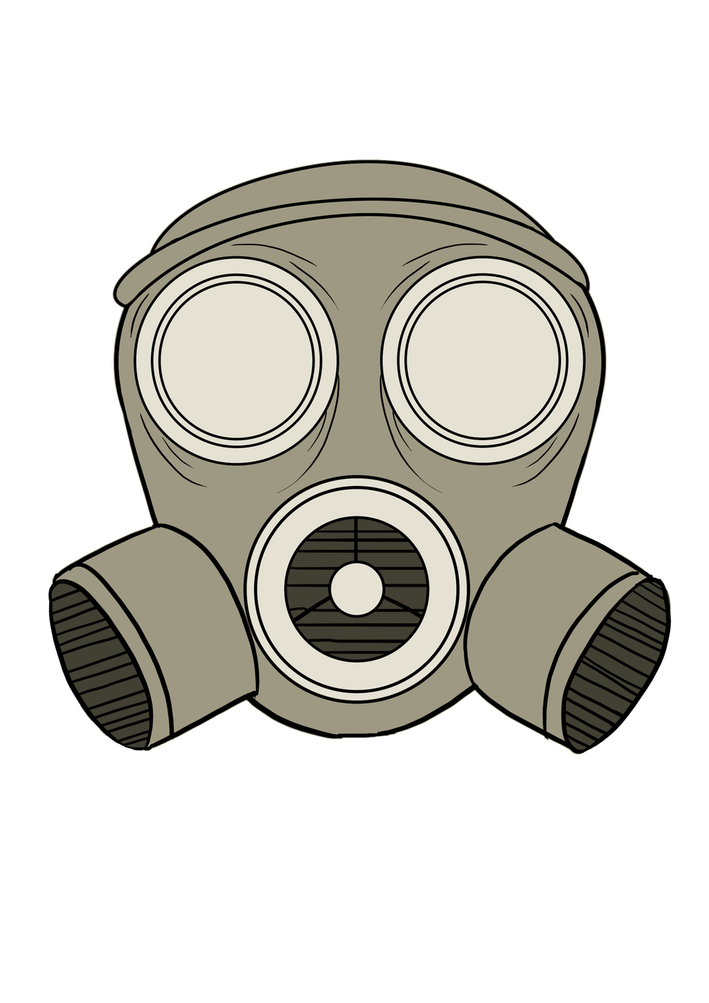 Gas Mask Cartoon Drawing
