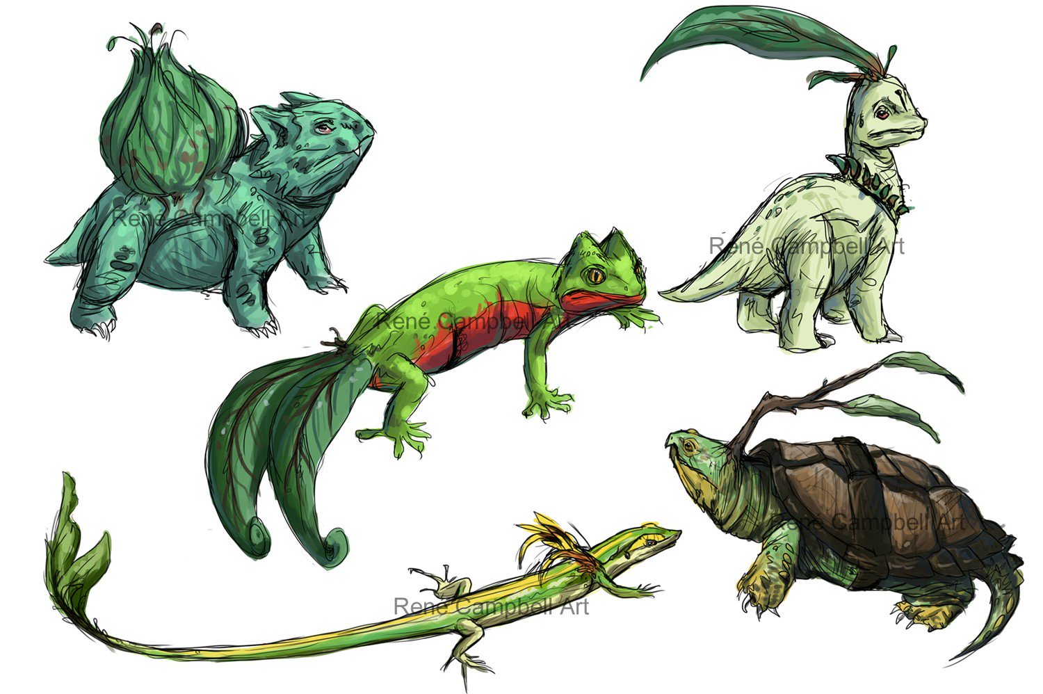 Realistic Bulbasaur Drawing