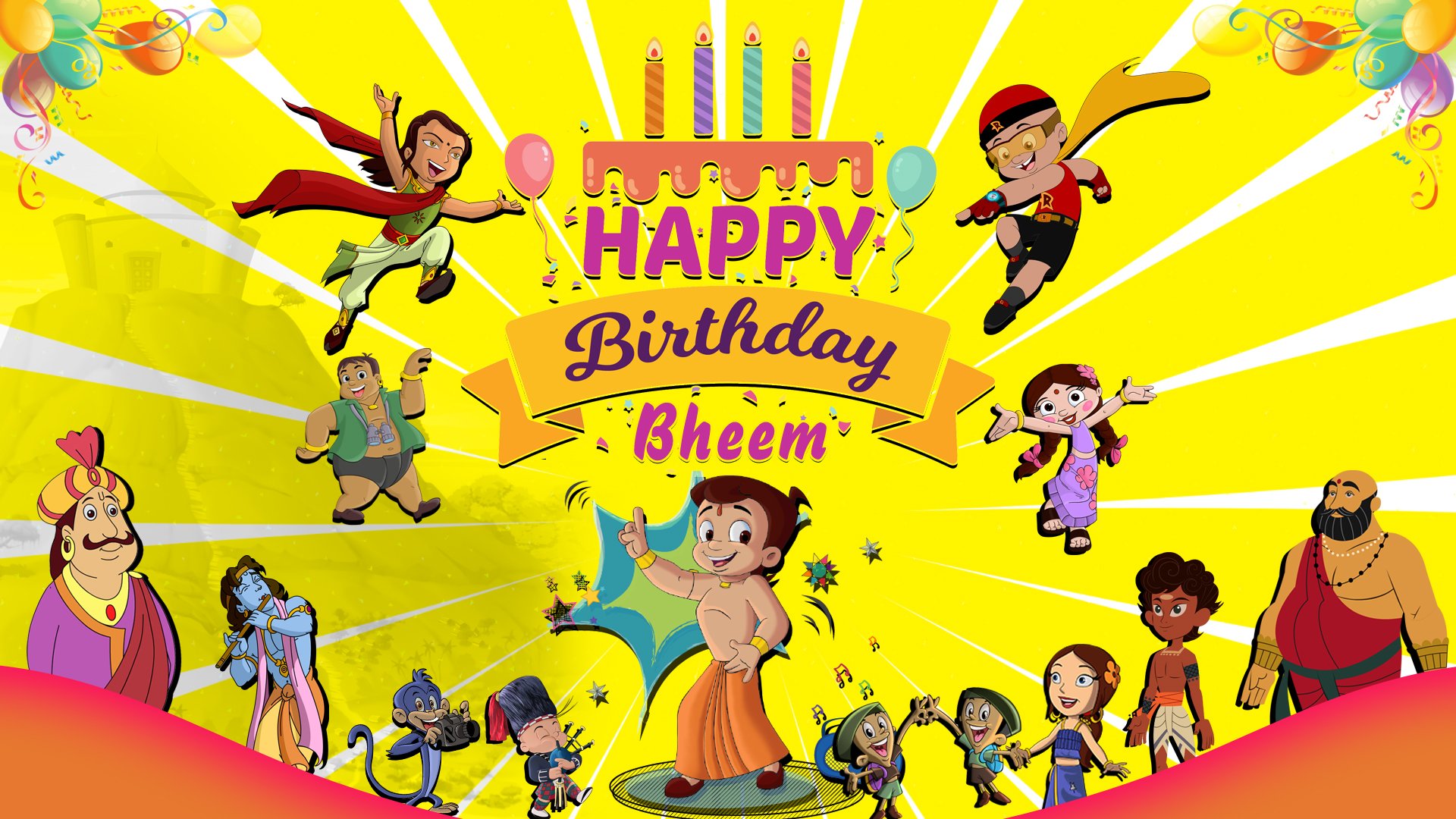 Chota Bheem Birthday Wallpaper