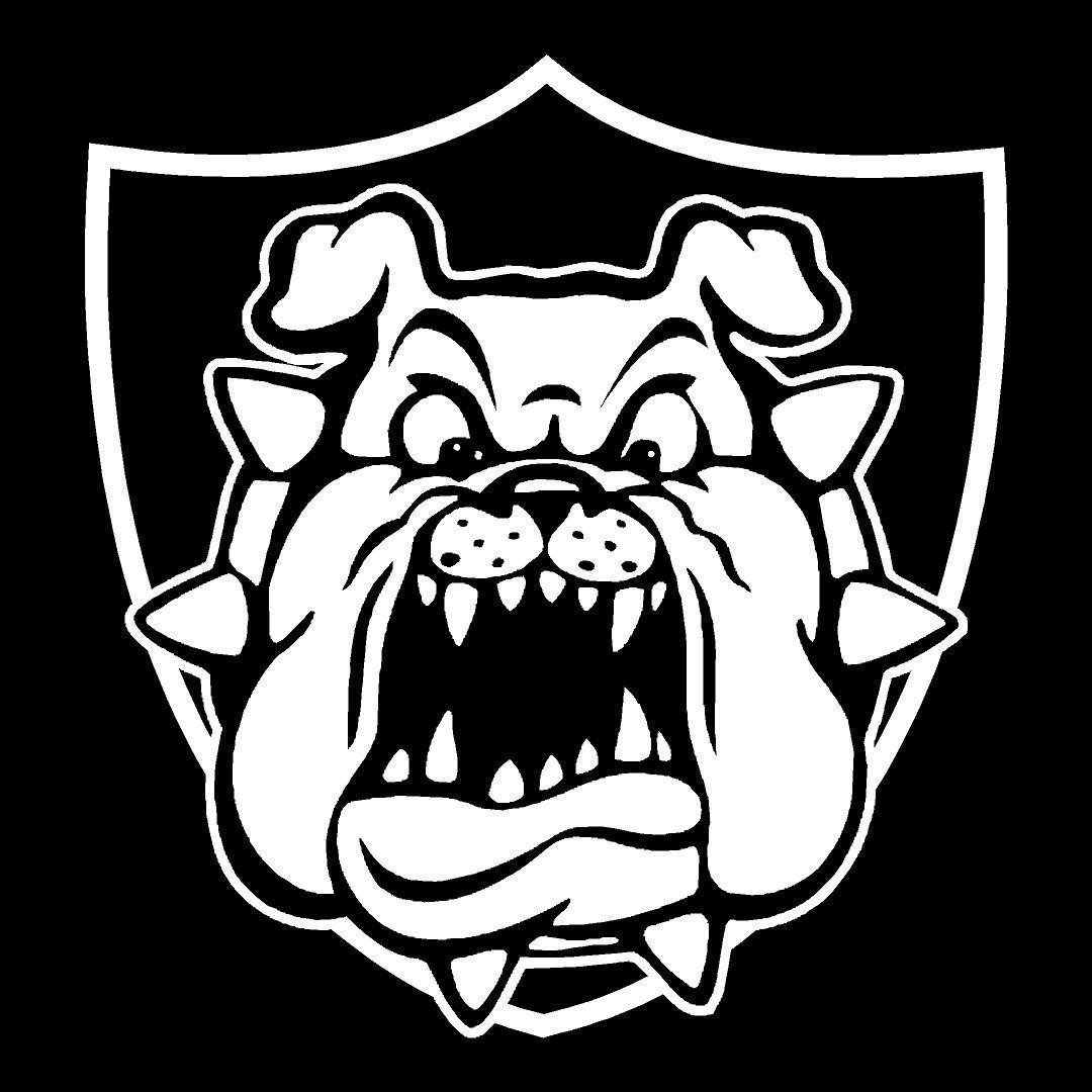 Raiders Bulldog Logo Matty Nicholson Of The Raiders Warms Up Before