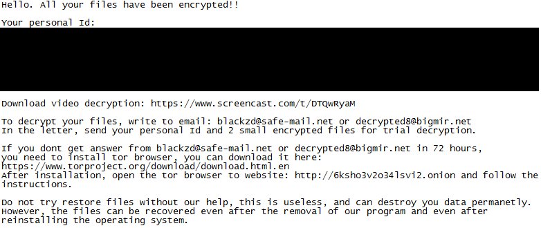 MalwareHunterTeam on Twitter: "Was some time ago when saw a Blackout ransomware sample. Here is ...