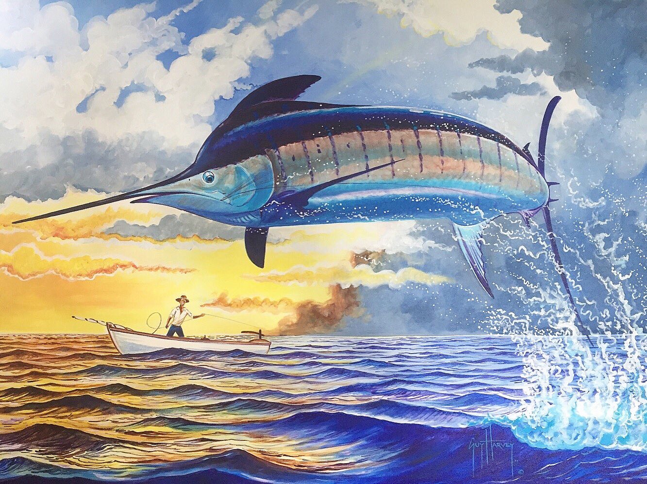 Guy Harvey Marlin Jumping