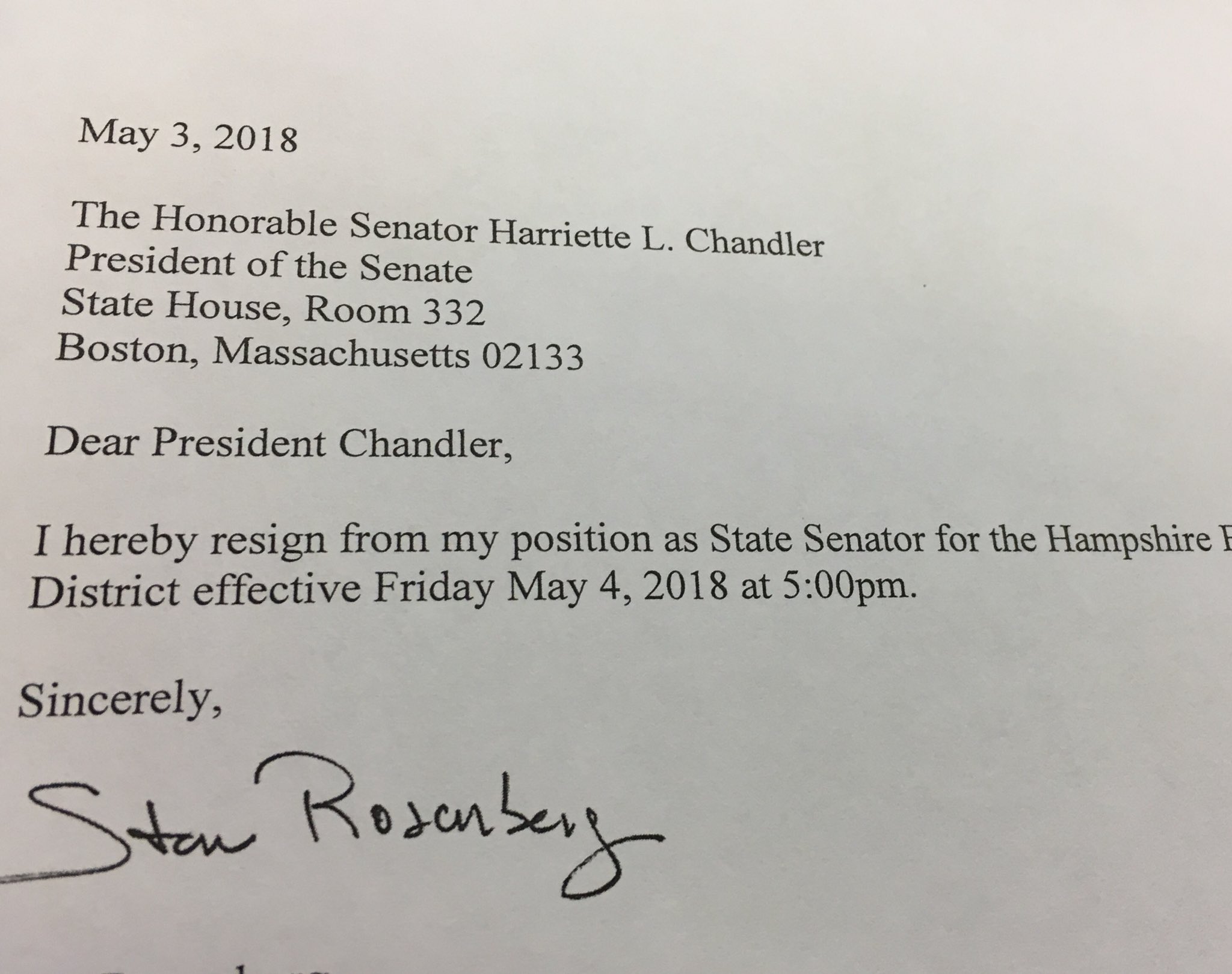 Letter Of Resignation From A Committee Letter: Morris' Resignation