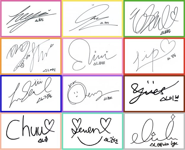 What are your favorite idol signatures/autographs? : r/kpop