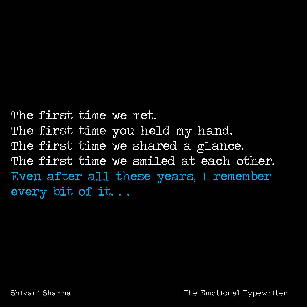The First Time We Met Quotes
