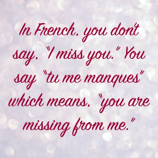 Tu Me Manques Meaning