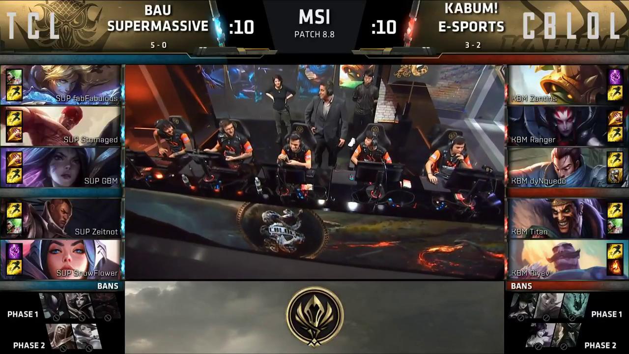 LJL公式アカウント on Twitter: "【#MSI2018 Play In Day4 SUP vs KBM】 BAUSuperMassive eSports vs KaBuM! e ...