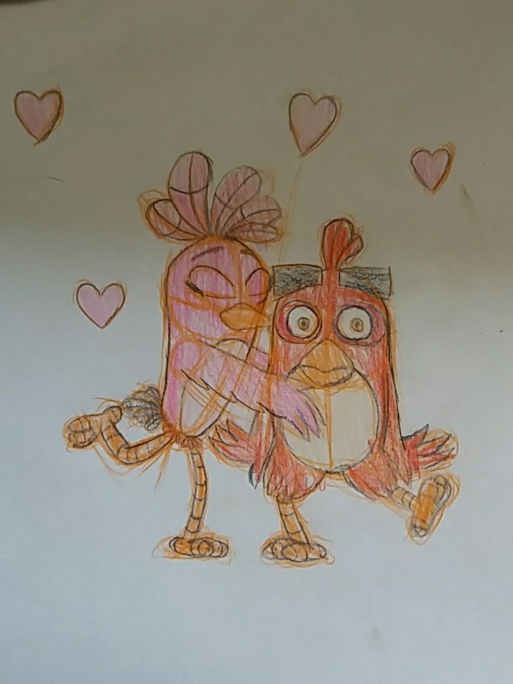 Angry Birds Red And Stella Kiss