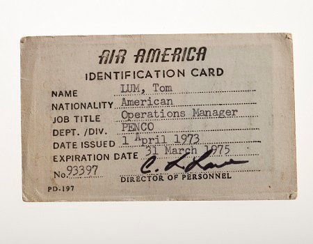 CIA Museum Artifact of the Week: Air America ID Card Air America, a CIA ...