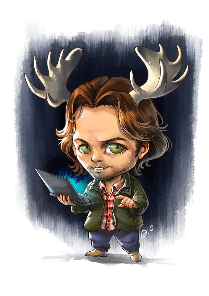 Supernatural Sam Moose Chibi