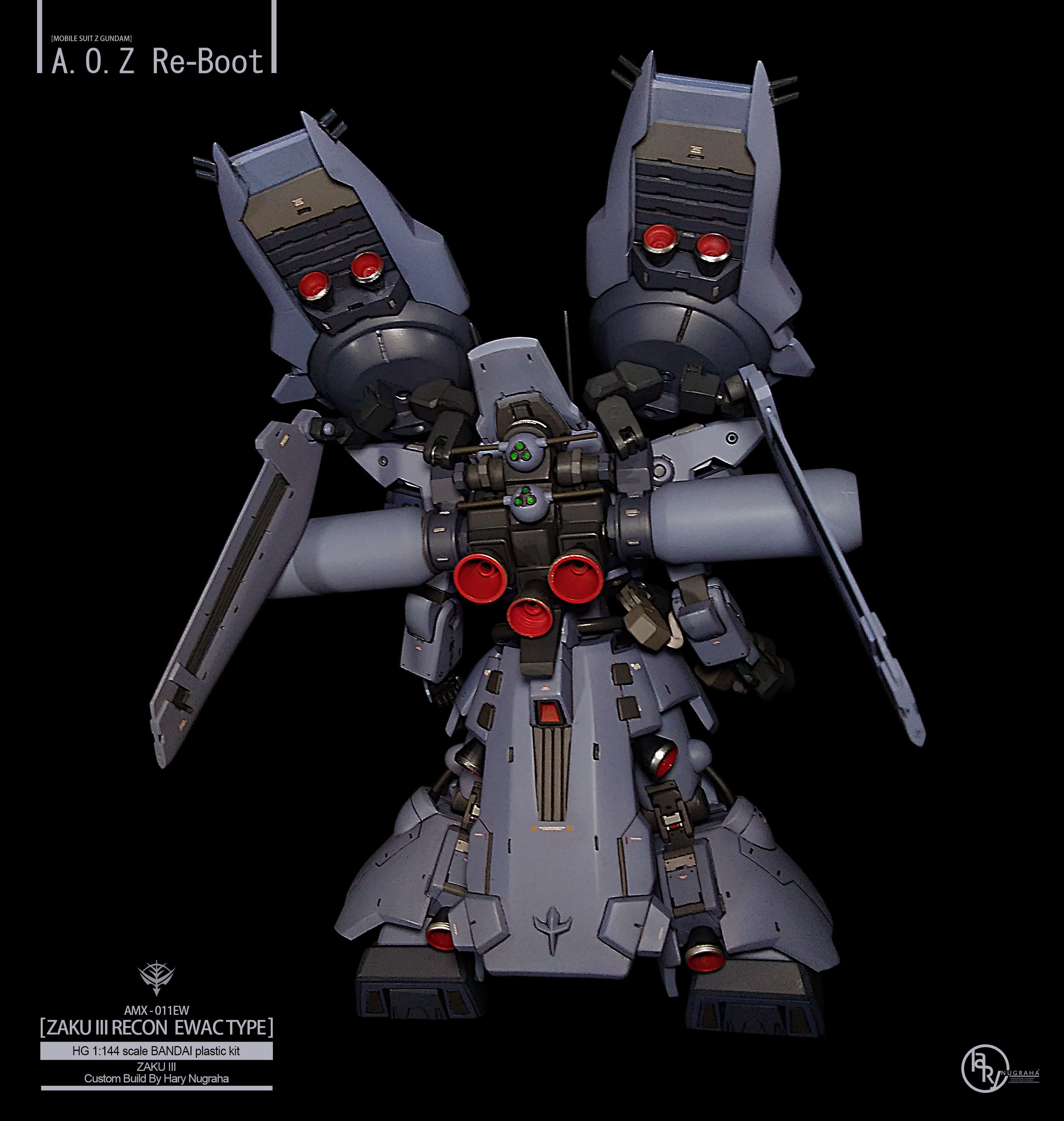 hary nugraha on Twitter: "AMX-011EW Zaku III Recon EWAC Type done more image & WIP : https://t ...