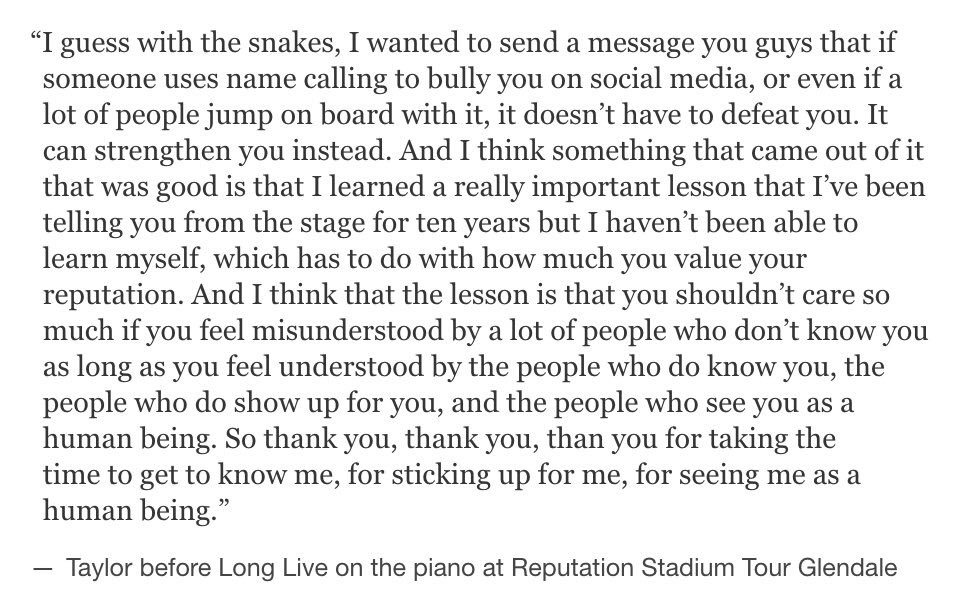 Taylor Swift News on Twitter: "Taylor’s speech before Long Live tonight ...
