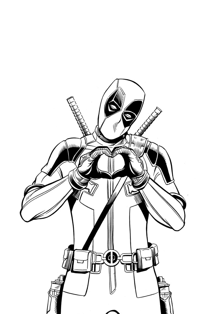 Deadpool Black And White Portrait