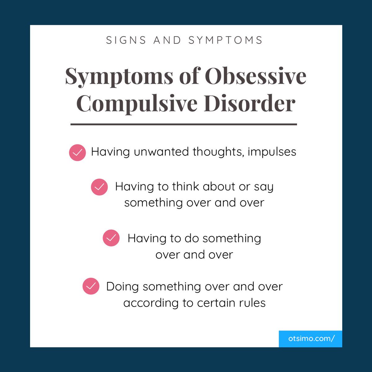 Obsessive Compulsive Disorder Symptoms