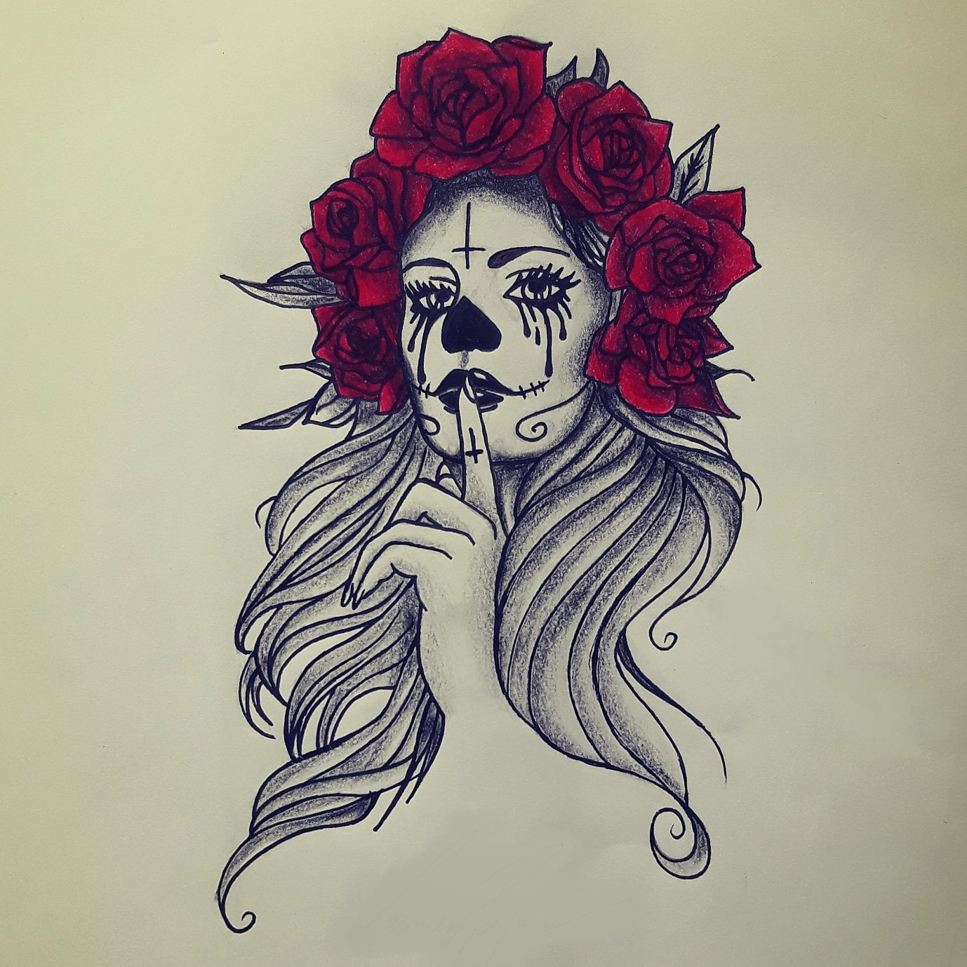 Beautiful Dead Woman Drawing