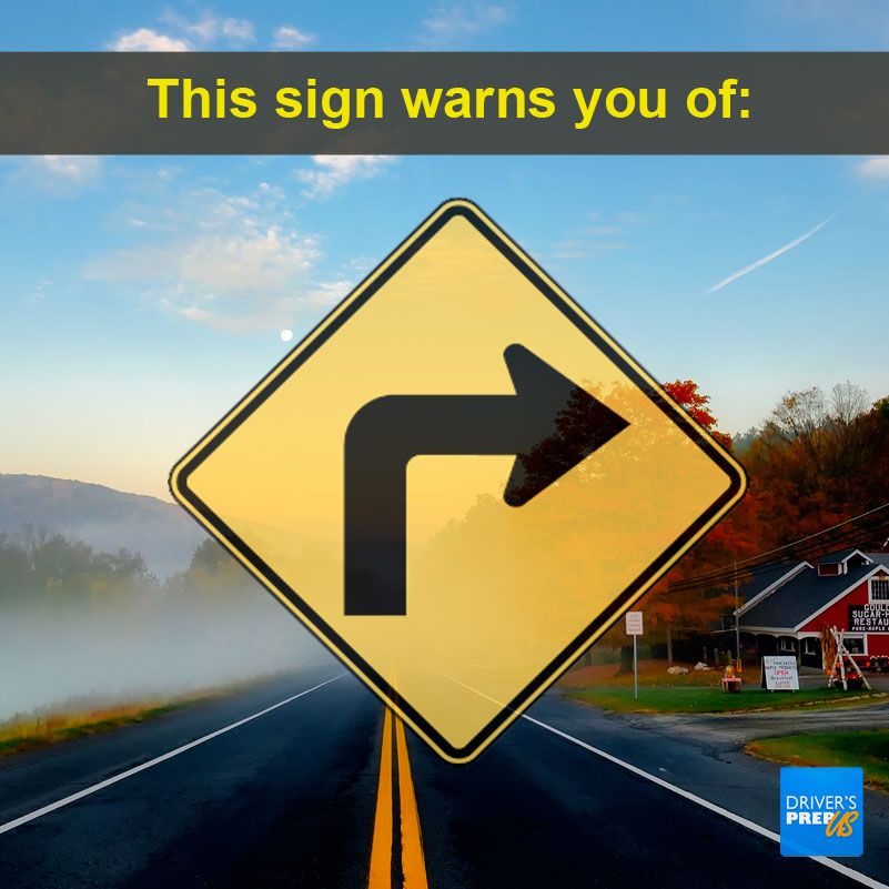 Sharp Right Turn Sign