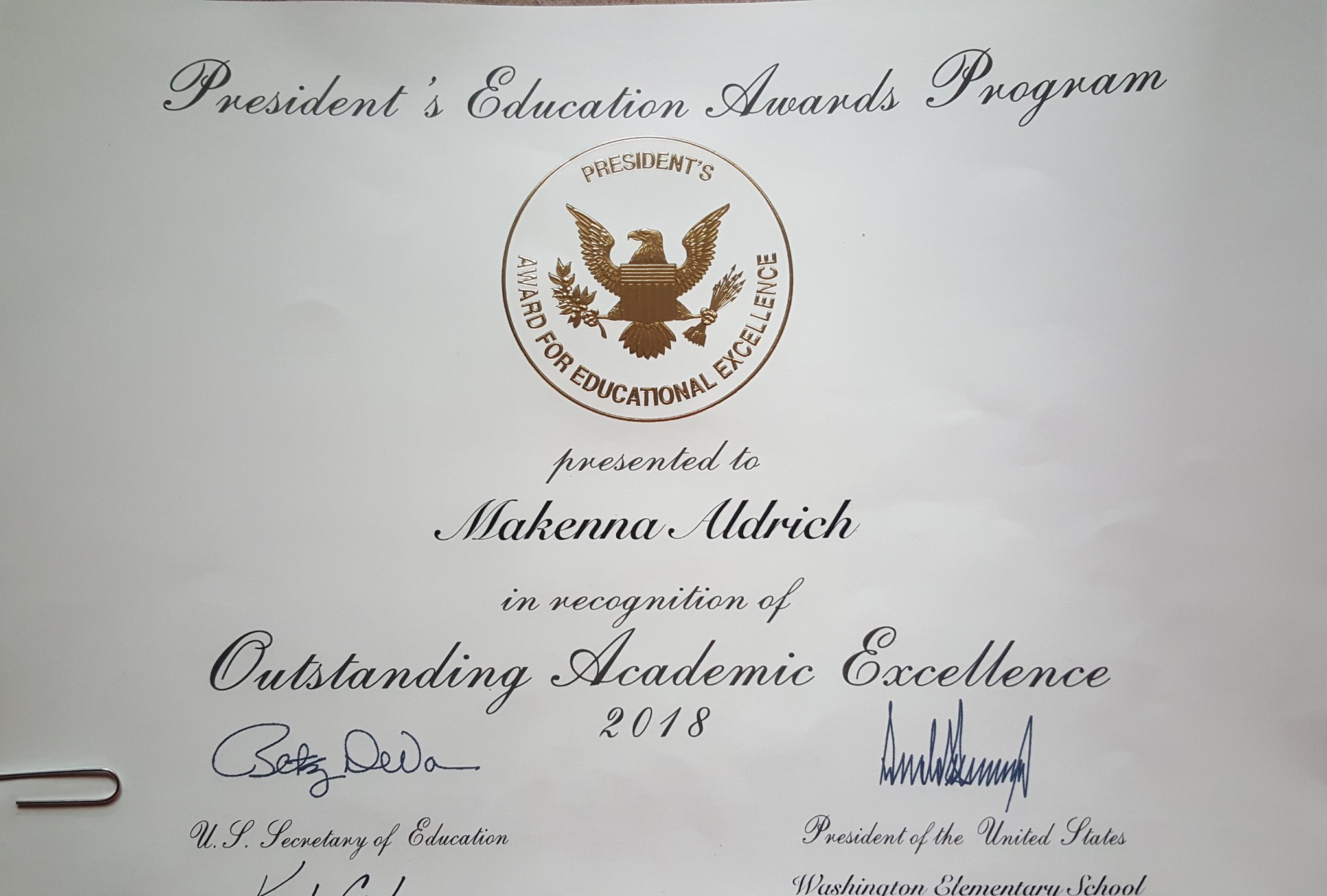 Elementary Academic Awards