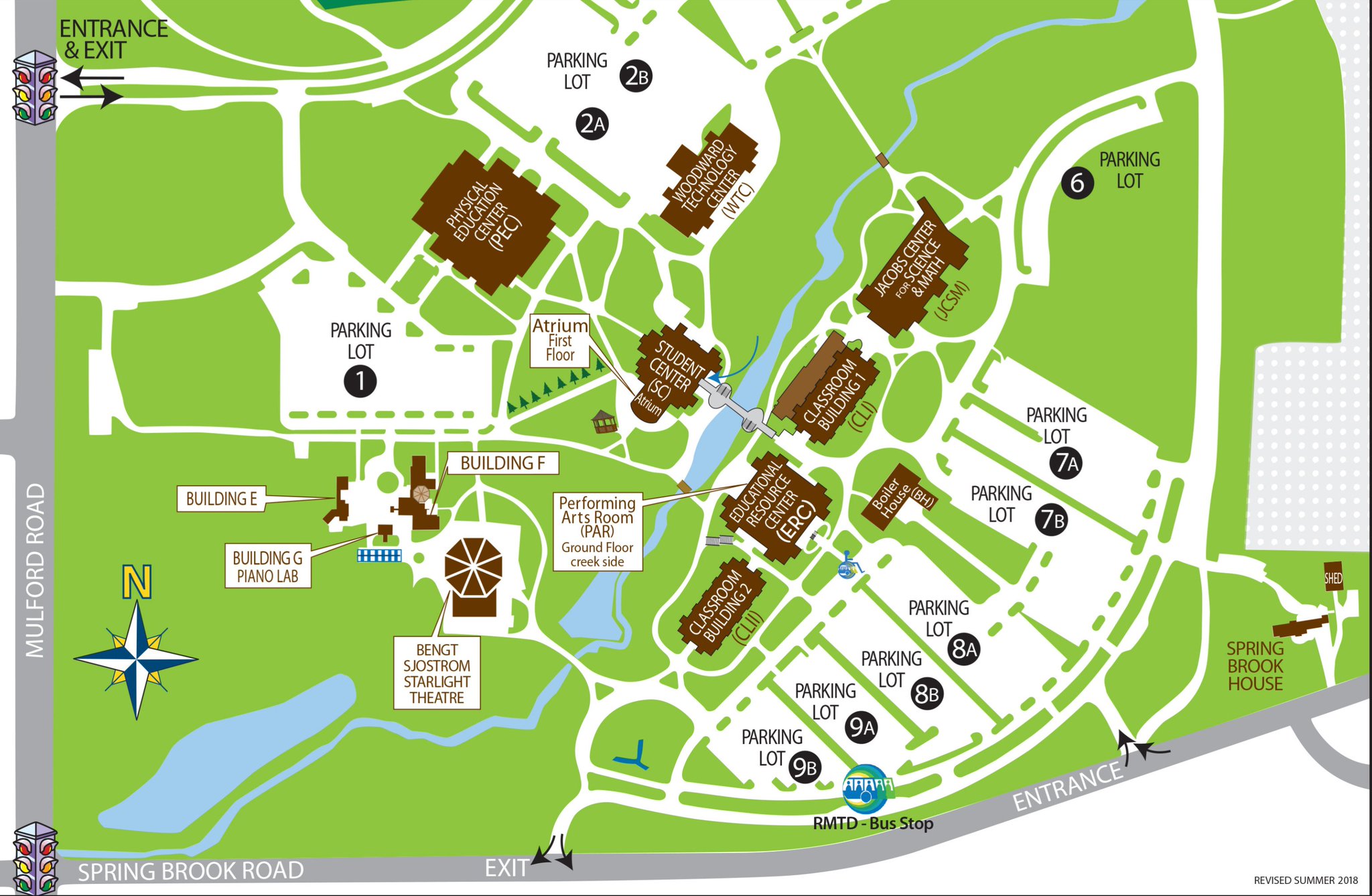 West Valley College Parking Map ATOMIC Training Facilities