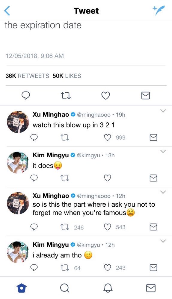 tio on Twitter: "And then replies in Mingyu’s viral tweet featuring the bestfriend : Xu Minghao ...