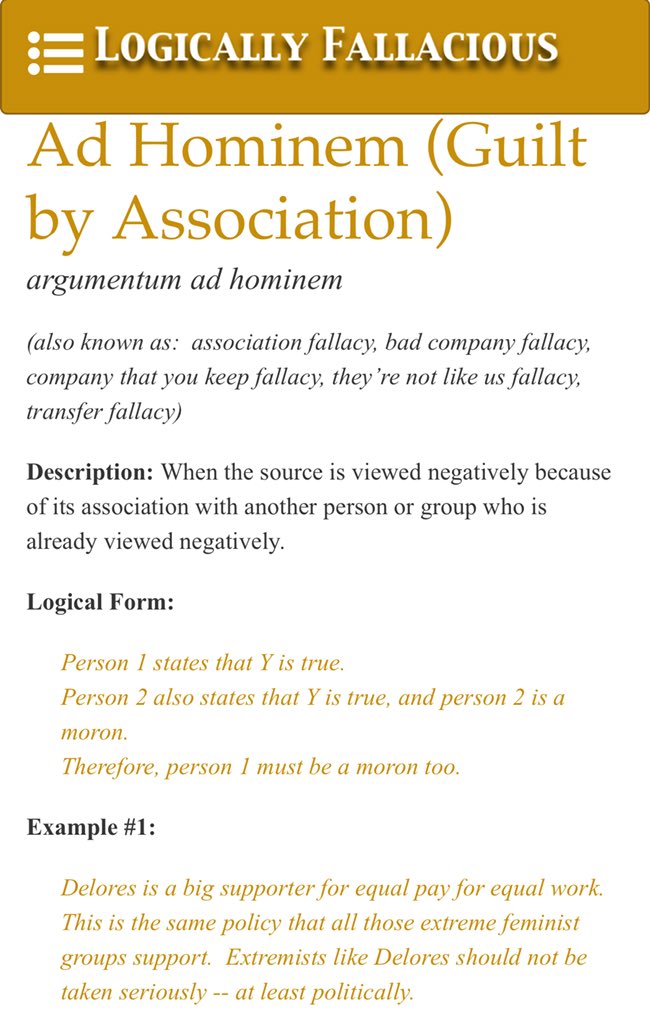 Guilt By Association Fallacy