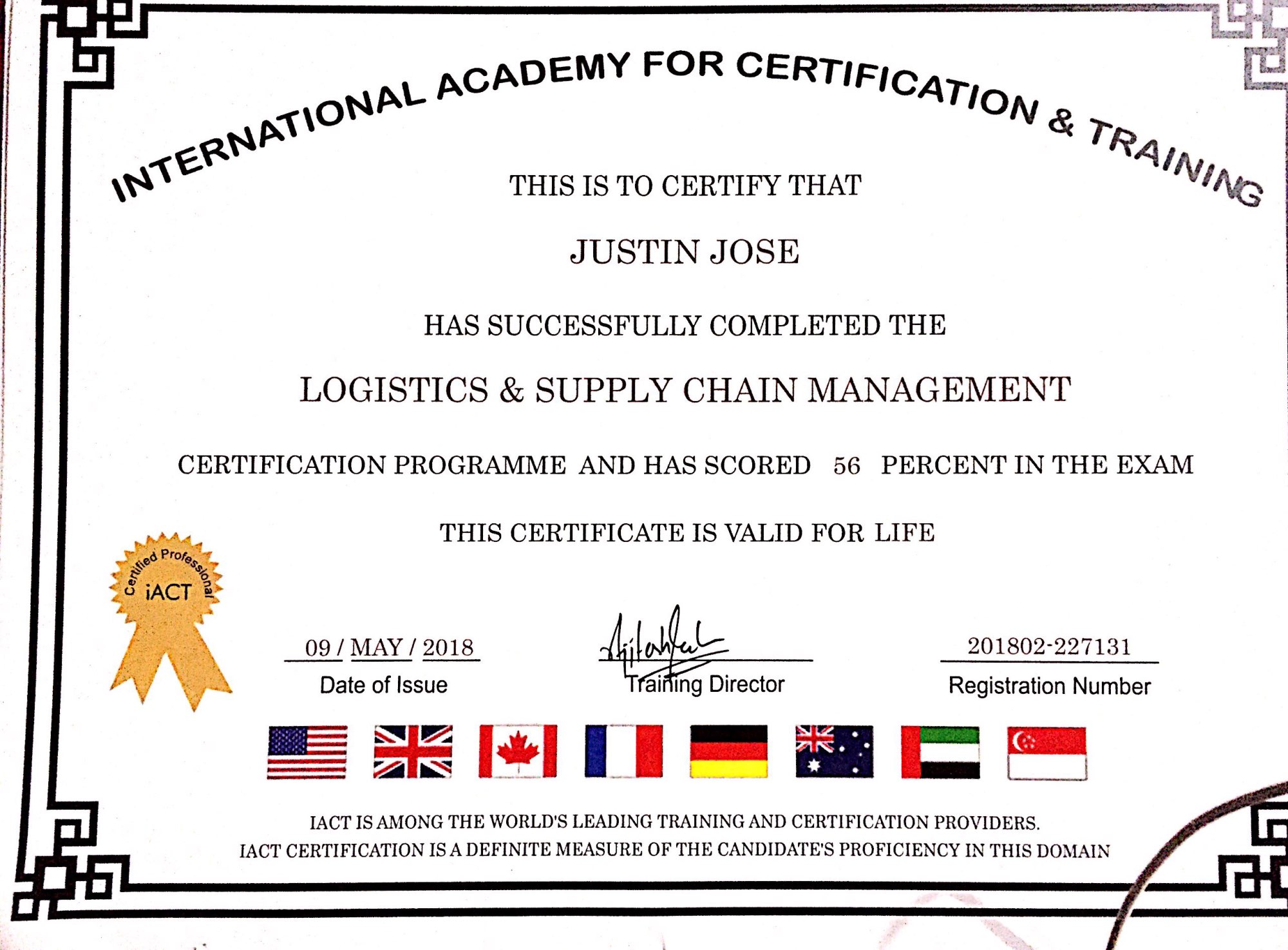 International Logistics Certification