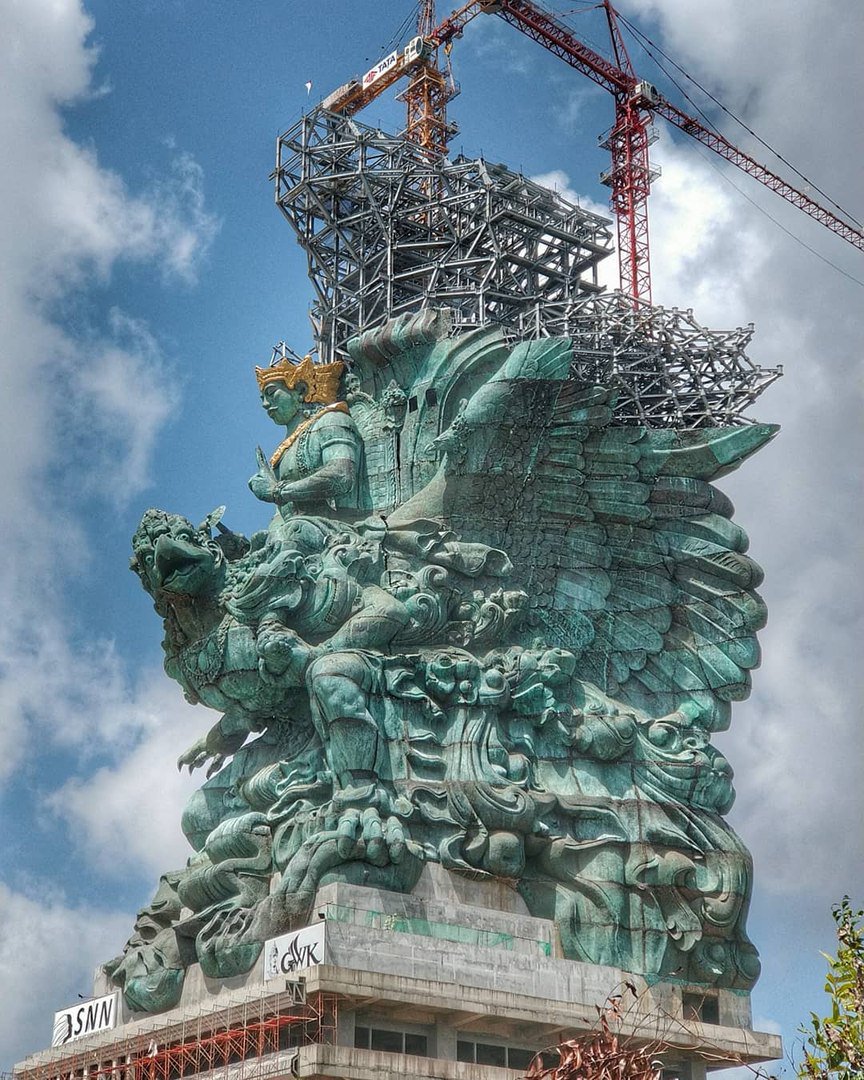 Patung Garuda Wisnu Kencana Berdiri. Bakal Jadi Patung Tertinggi Kedua ...