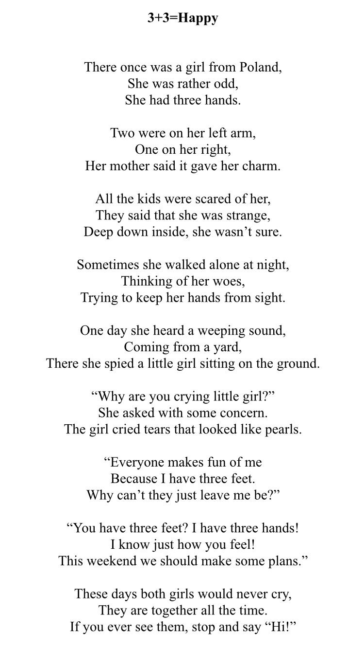 6th Grade Poem About You