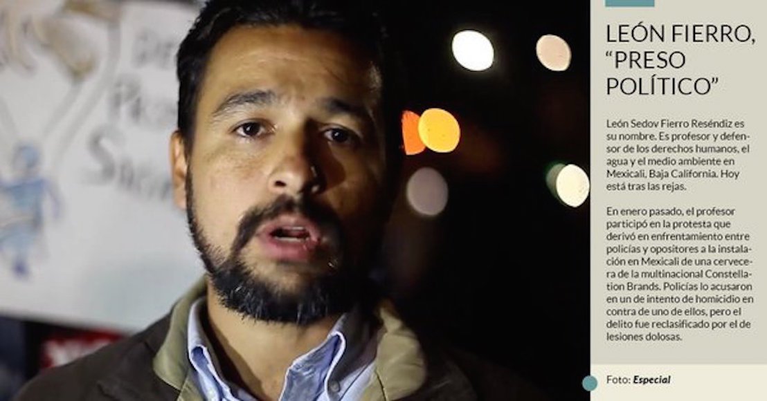 En enero pasado, el profesor y activista León Fierro participó en una ...