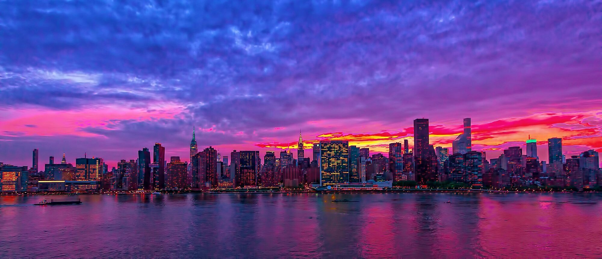 Beautiful Images Of Sunset New York Skyline Sunrise Stock Photos,