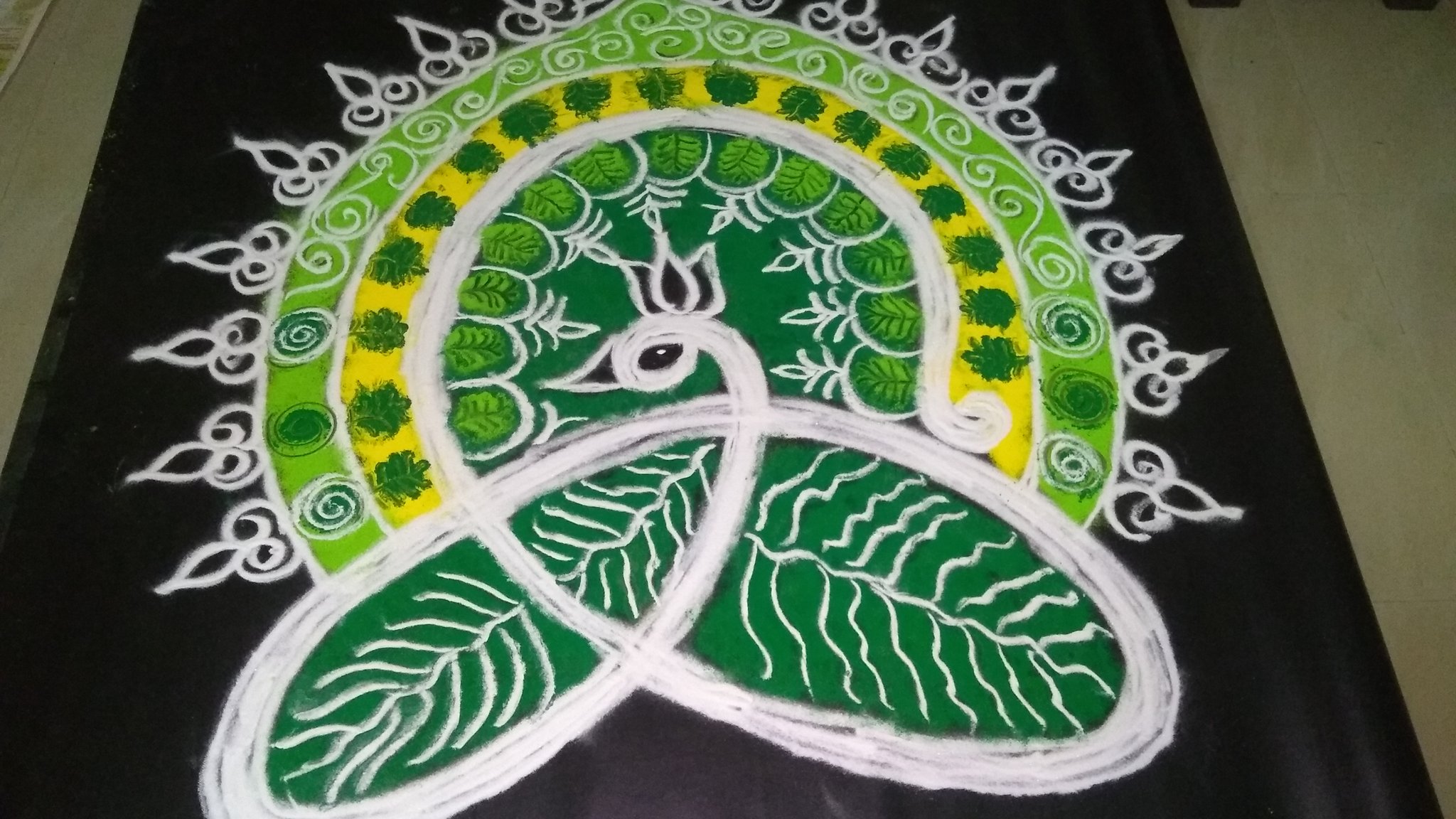Rangoli Designs With Theme Go Green