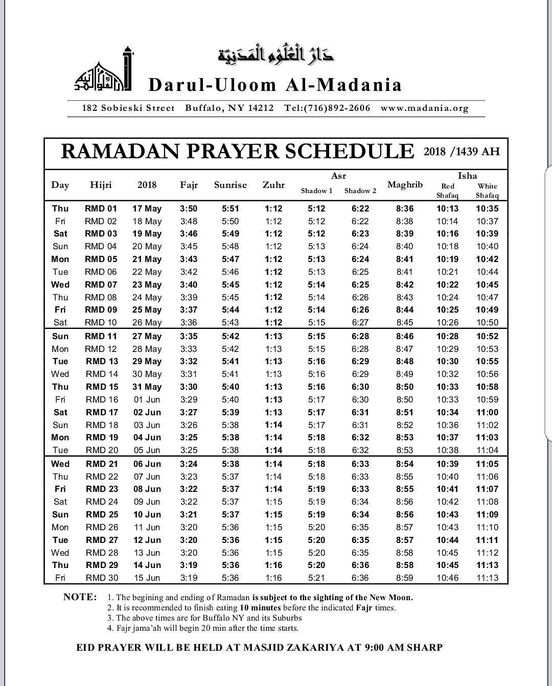 Free Ramadan Prayer Time Chart Download In PDF, Illustrator, 58% OFF