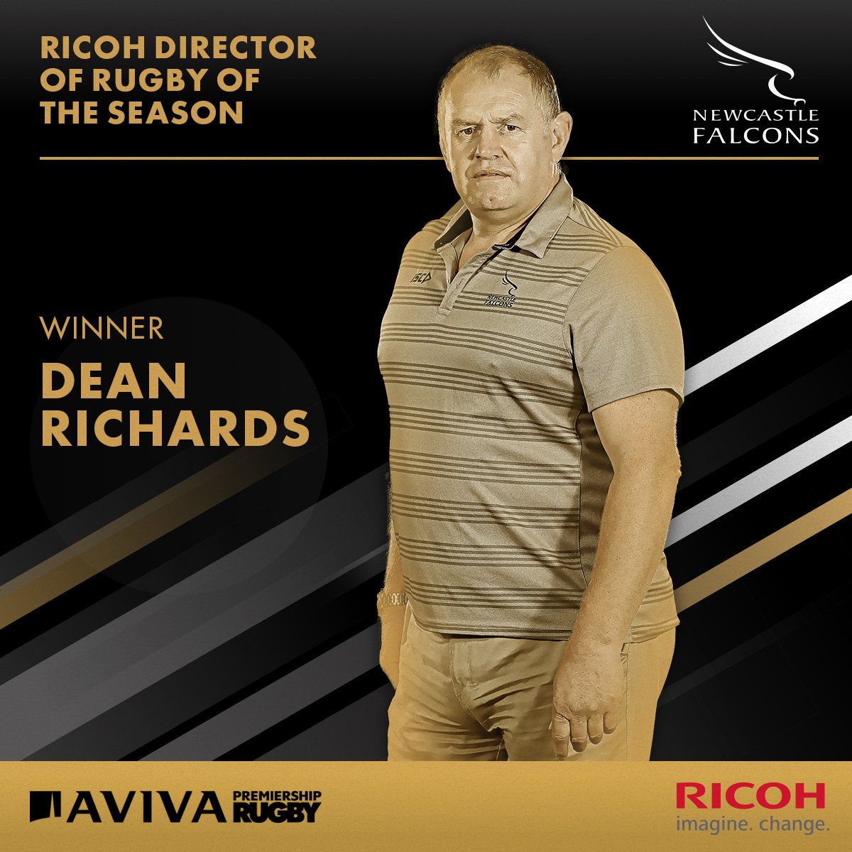 Dean Richards Aviva Premiership/Ricoh Director of Rugby of the Season ...