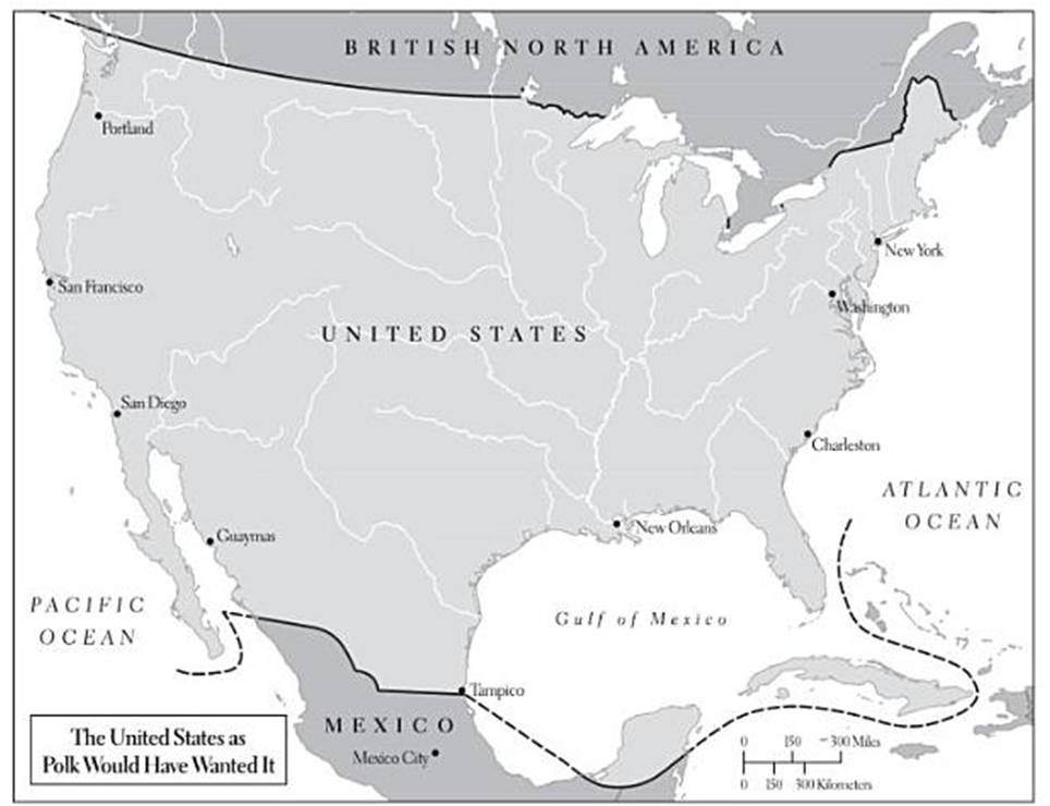 Manifest Destiny Map Black And White