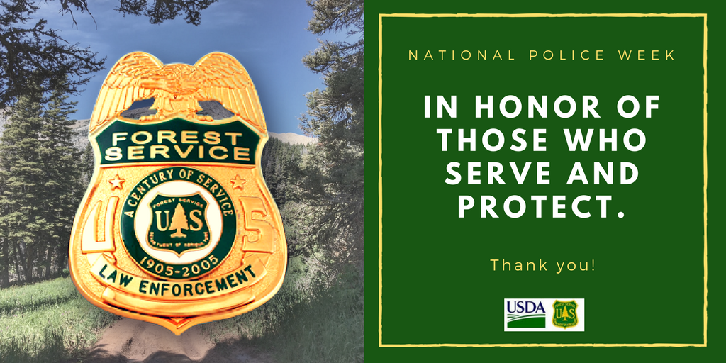 Us Forest Service Law Enforcement Badge Honoring And Paying Tribute To