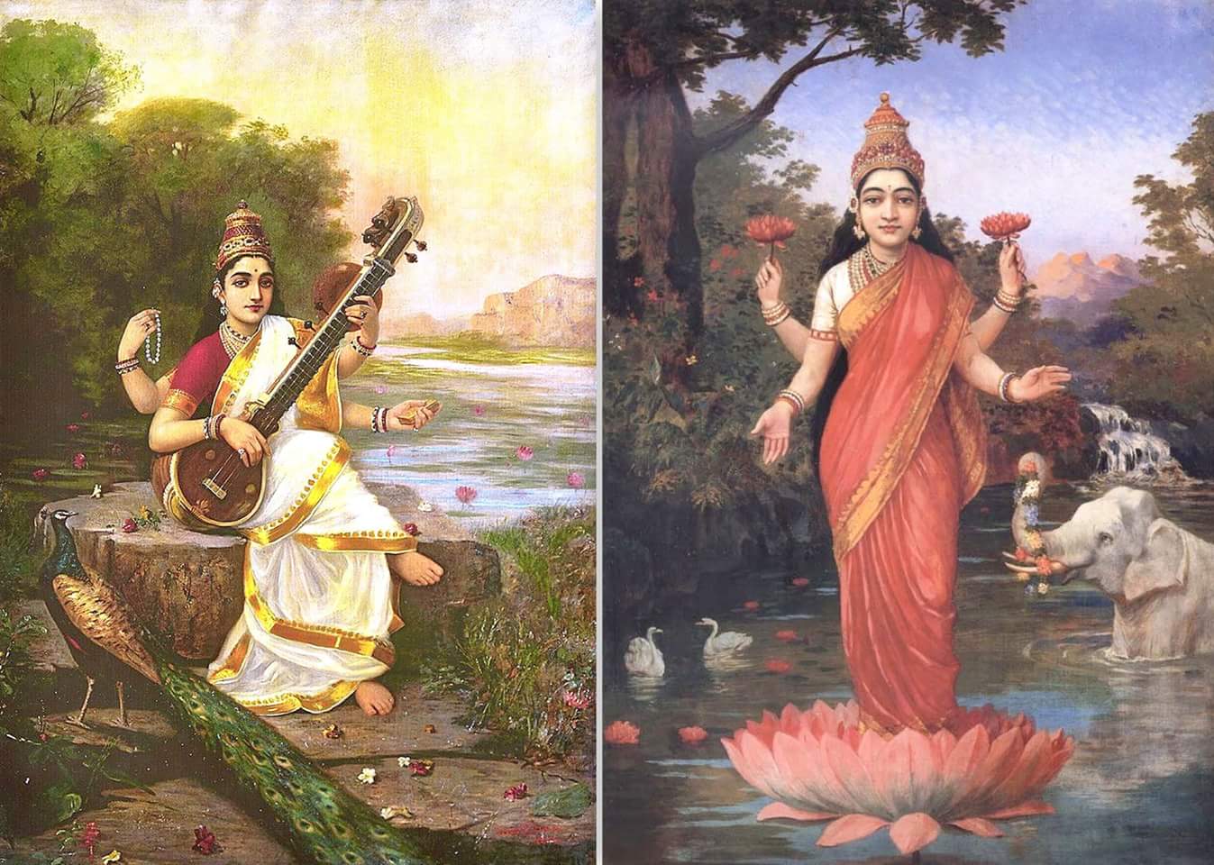 Raja Ravi Varma Saraswati