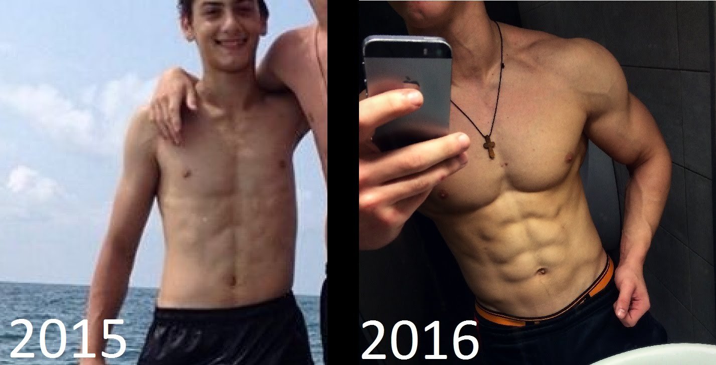 Month Natural Body Transformation From Skinny To Muscular Years My