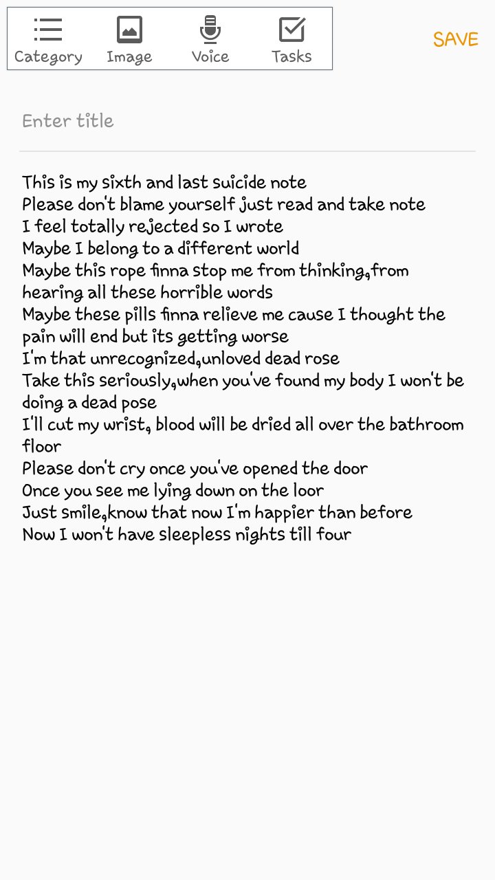 Sad Suicide Letters Suicide Letter Pt. 6 – Musik Und Lyrics Von